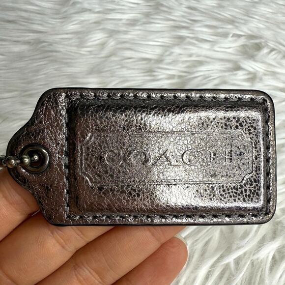 Coach | Bags | Coach Silver Fob Bag Charm Hang Tag Hangtag | Poshmark
